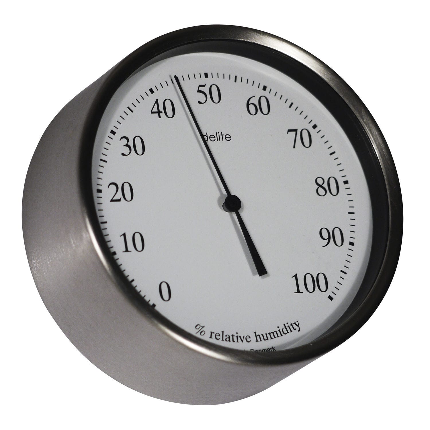 Analog hygrometer - 607700 - Delite - stainless steel / white