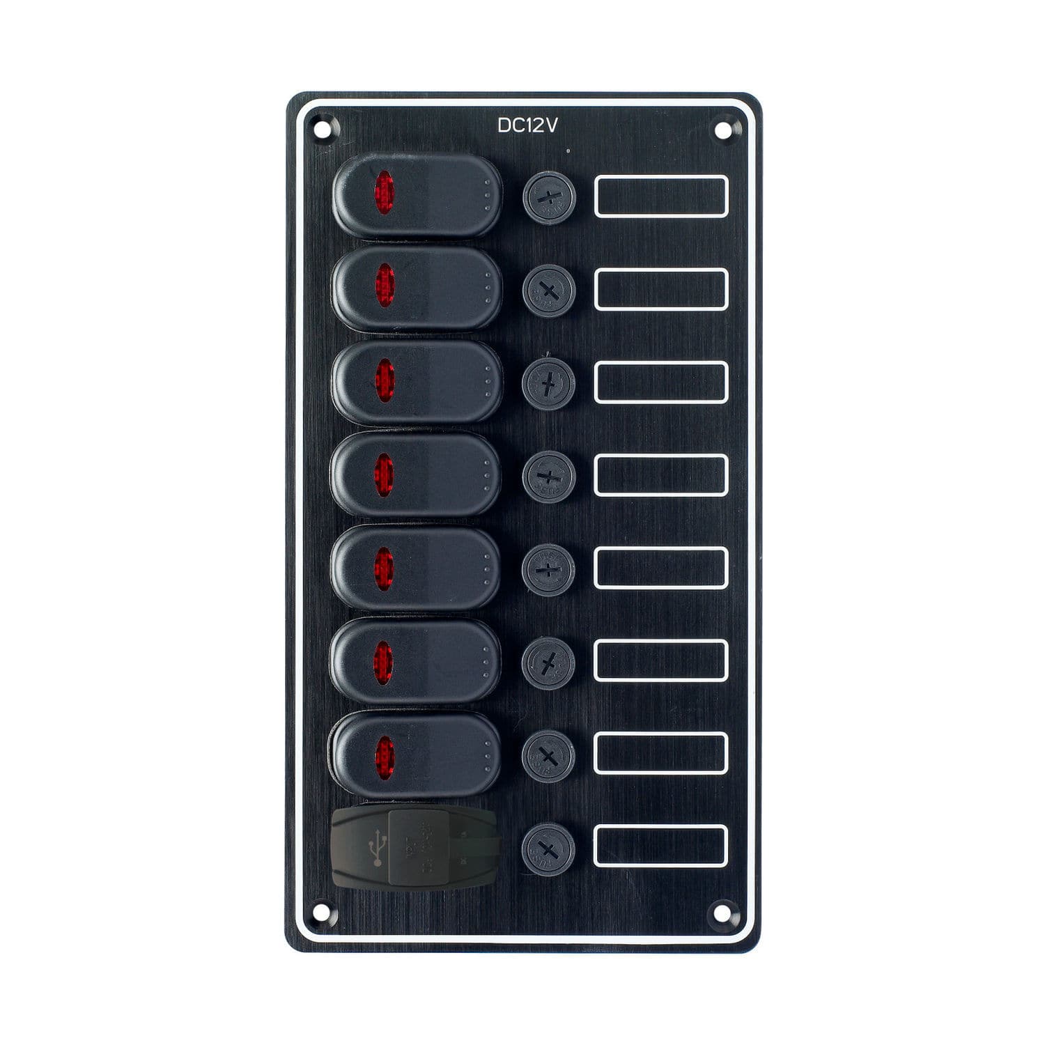 Marine switch panel - 10167-BKUAC - AAA WORLD-WIDE ENTERPRISES LTD. - waterproof / with USB port