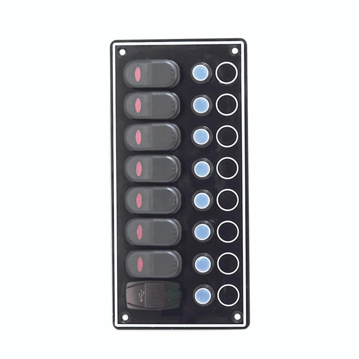 Boat switch panel - 10087-BKUAC - AAA WORLD-WIDE ENTERPRISES LTD. - waterproof