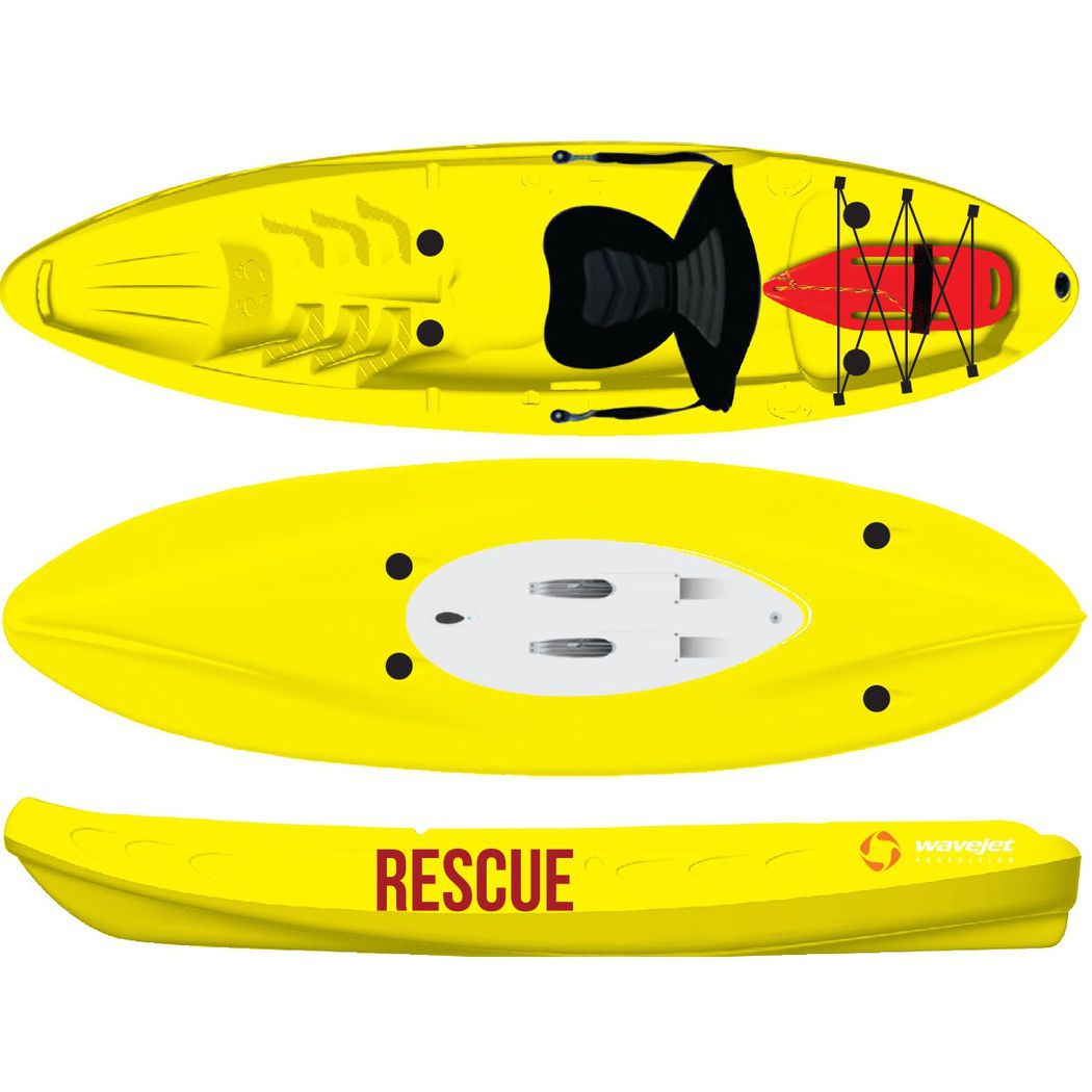 Sit-on-top kayak - Salmon - Wavejet - multi-use / adult / solo