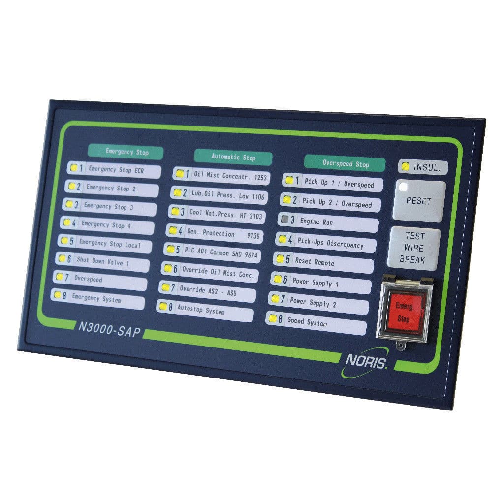 Safety system with emergency stop system (for diesel propulsion engines ...
