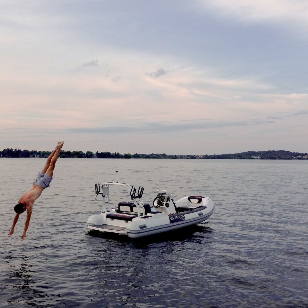 Outboard inflatable boat - Velox 560 - HIGHFIELD BOATS - rigid / open ...