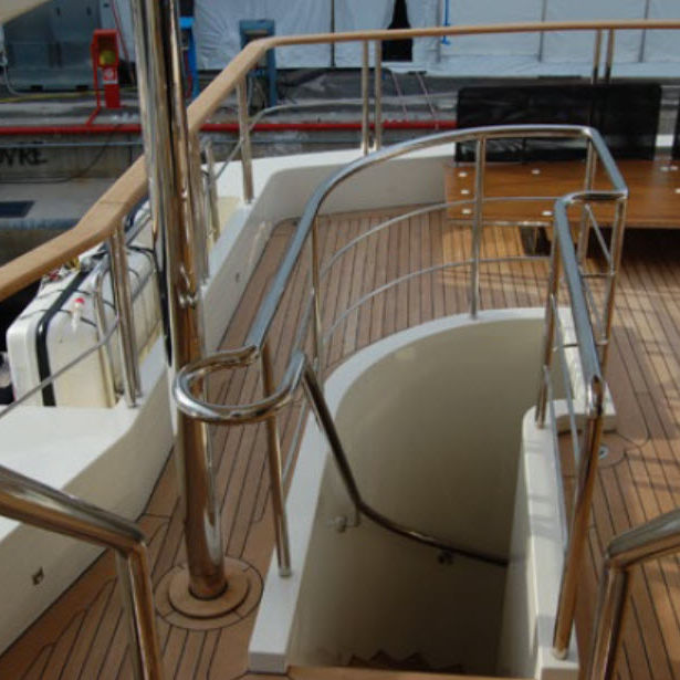 Boat grab rail - VERSIONE TONDA - Metalstyle Srl - polished stainless steel