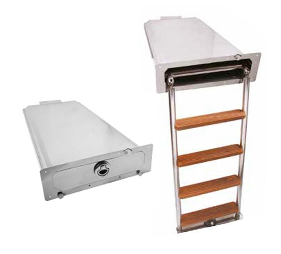 Boat ladder - 01.075 series - TR INOX - retractable / telescopic / swim