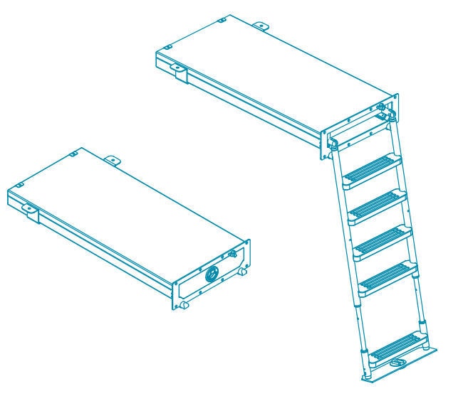 Boat ladder - 01.076 series - TR INOX - retractable / telescopic / swim