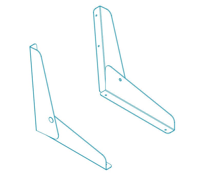 Boat hinge - 01.0810 - TR INOX - positioning / polished stainless steel