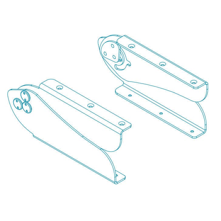 Boat hinge - 01.0809 - TR INOX - positioning / polished stainless steel