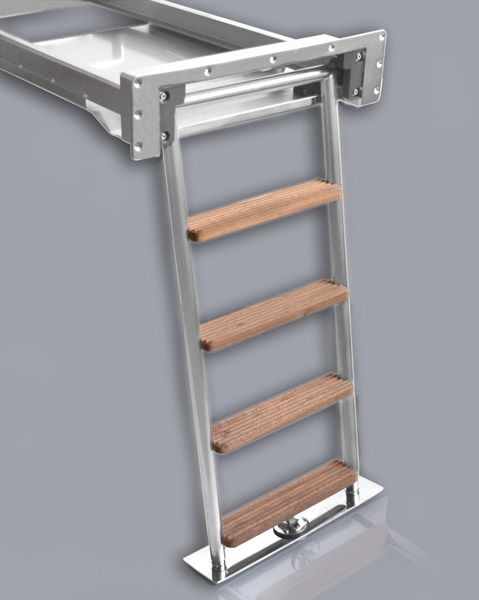 Boat ladder - 01.711 - TR INOX - retractable / swim / platform