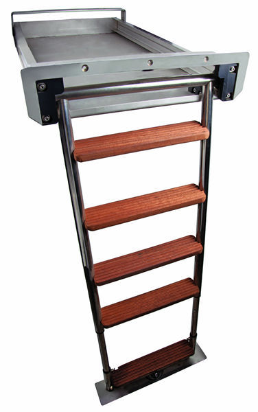 Boat ladder - 01.735 - TR INOX - retractable / swim / platform