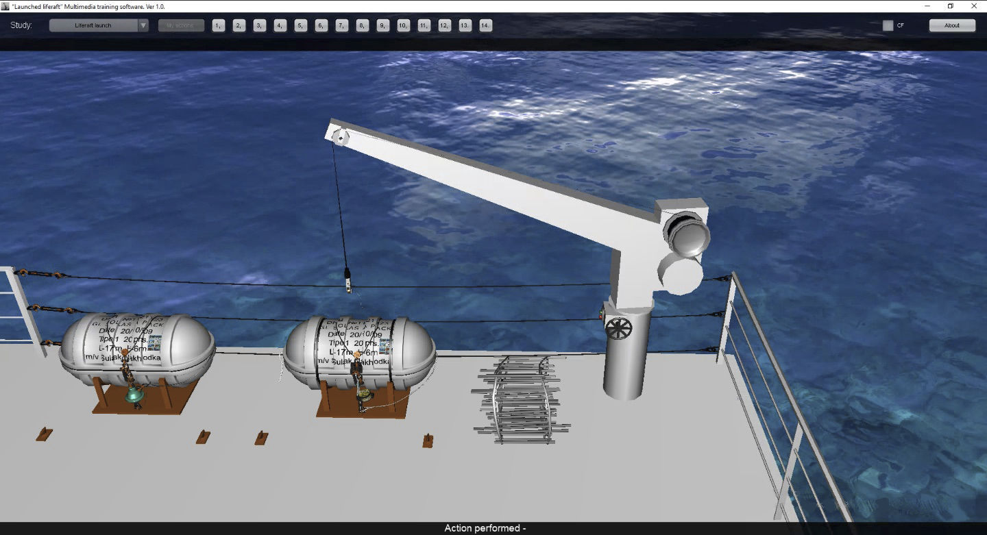 Simulation software - Davit launched Liferaft - STORM SIM - davit ...