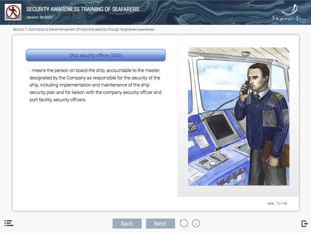 ELM software - Security awareness - STORM SIM - for ships