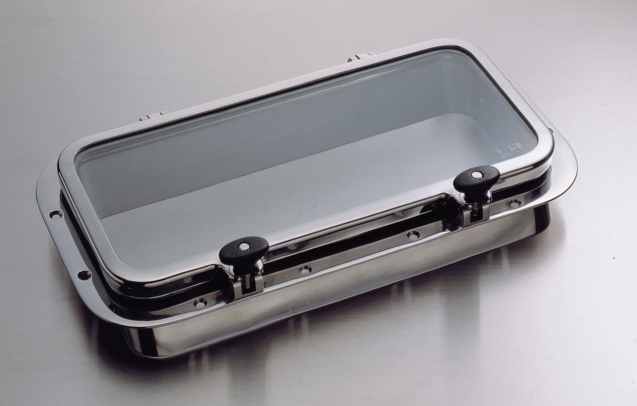Rectangular portlight - VERTEX MARINE - for boat / opening / with ...