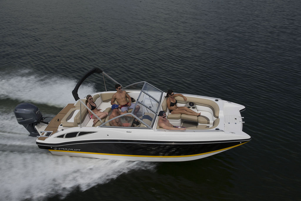 Outboard deck boat - 230 OB SCX EXT - Starcraft - wakeboard / 13-person ...