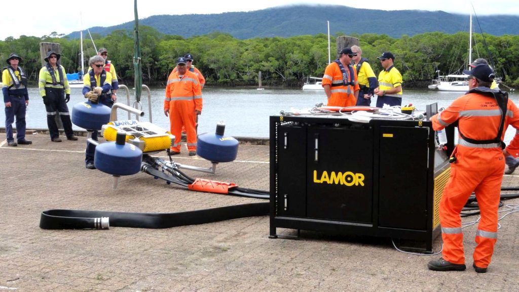 Weir oil skimmer - LBA-Q-series - LAMOR - multi-brush / circular
