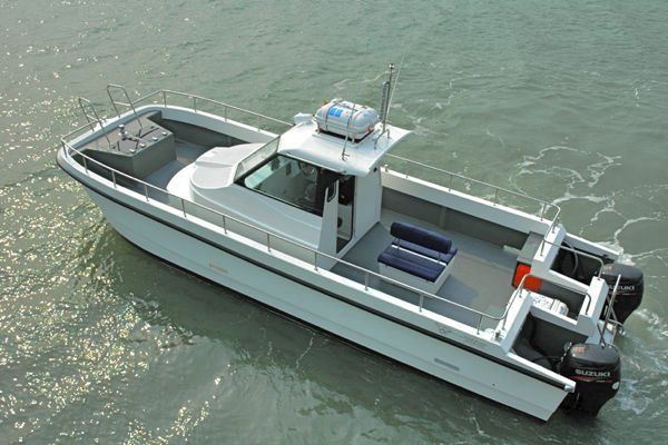 Catamaran walkaround - 3 Fishes - Cheetah Marine - outboard / center ...