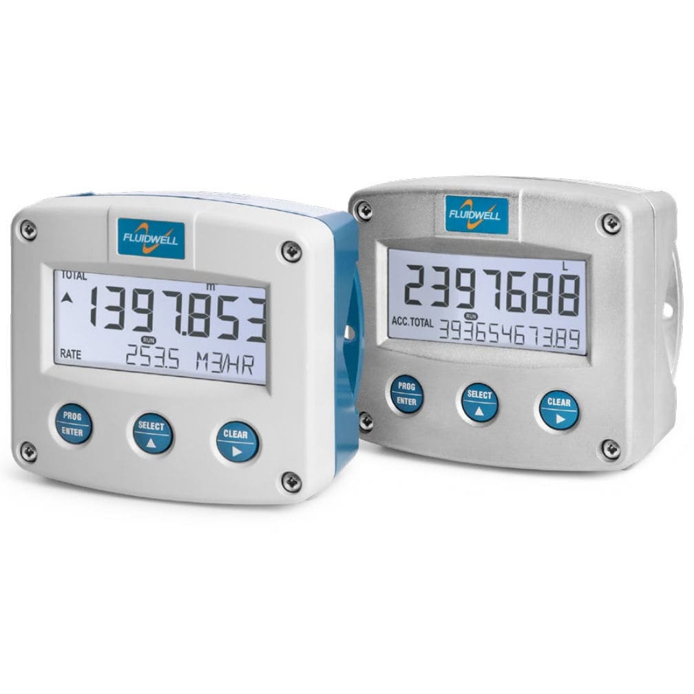 Digital flow meter-thermometer - F127 - Fluidwell - for ships