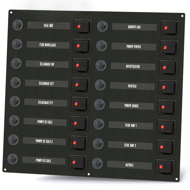 Boat switch panel - ETA16B - seatronic - lighting / for bilge pumps / LED