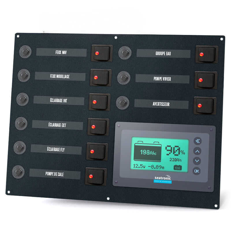 Boat switch panel - ETA09GB - seatronic - lighting / for bilge pumps / LED