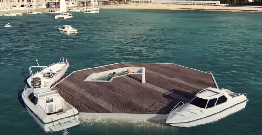 Floating platform - S-DIVING - SEAFLOATECH - boat / for divers