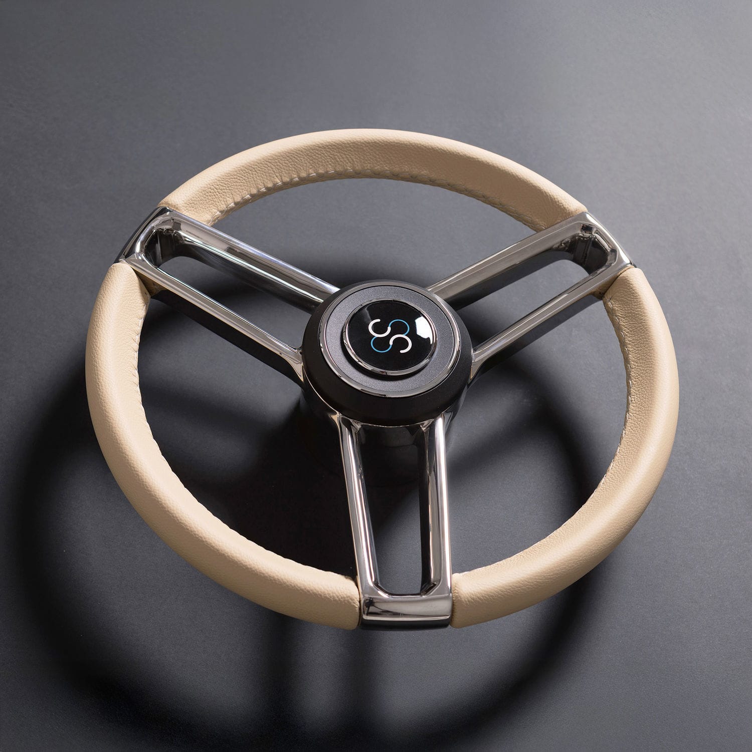 Boat helm wheel - STELLA MARIS - CASTELLI ITALIA - leather / satin ...
