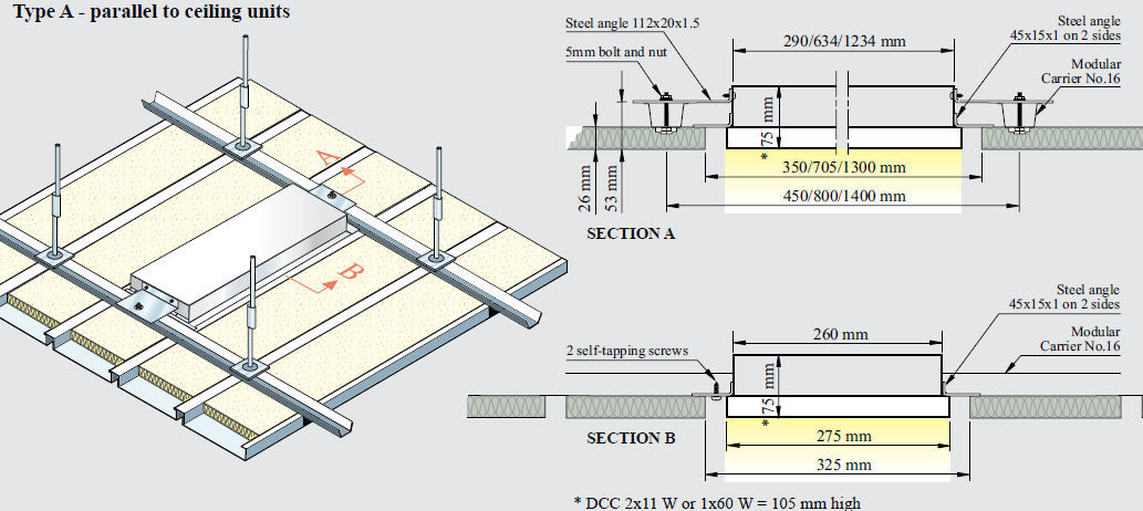 Indoor ceiling light - DCC 300 - DAMPA ApS - for ships / cabin / LED