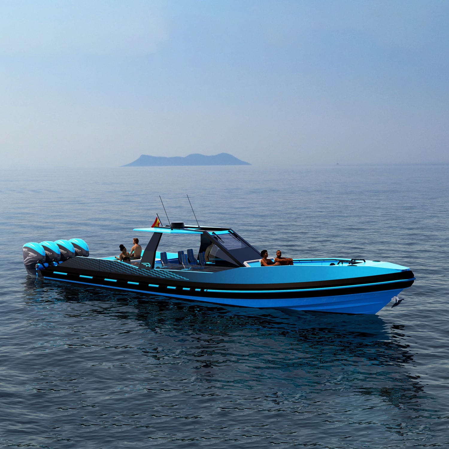 Outboard express cruiser - 1500 BLACK FALCON - ARESA SHIPYARD - four ...