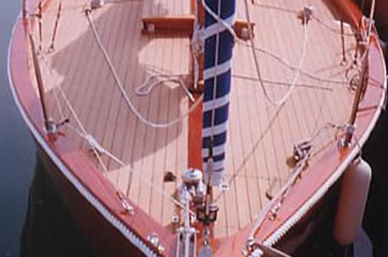 Coastal cruising sailboat - Colombo Leopoldo - open transom / wooden ...