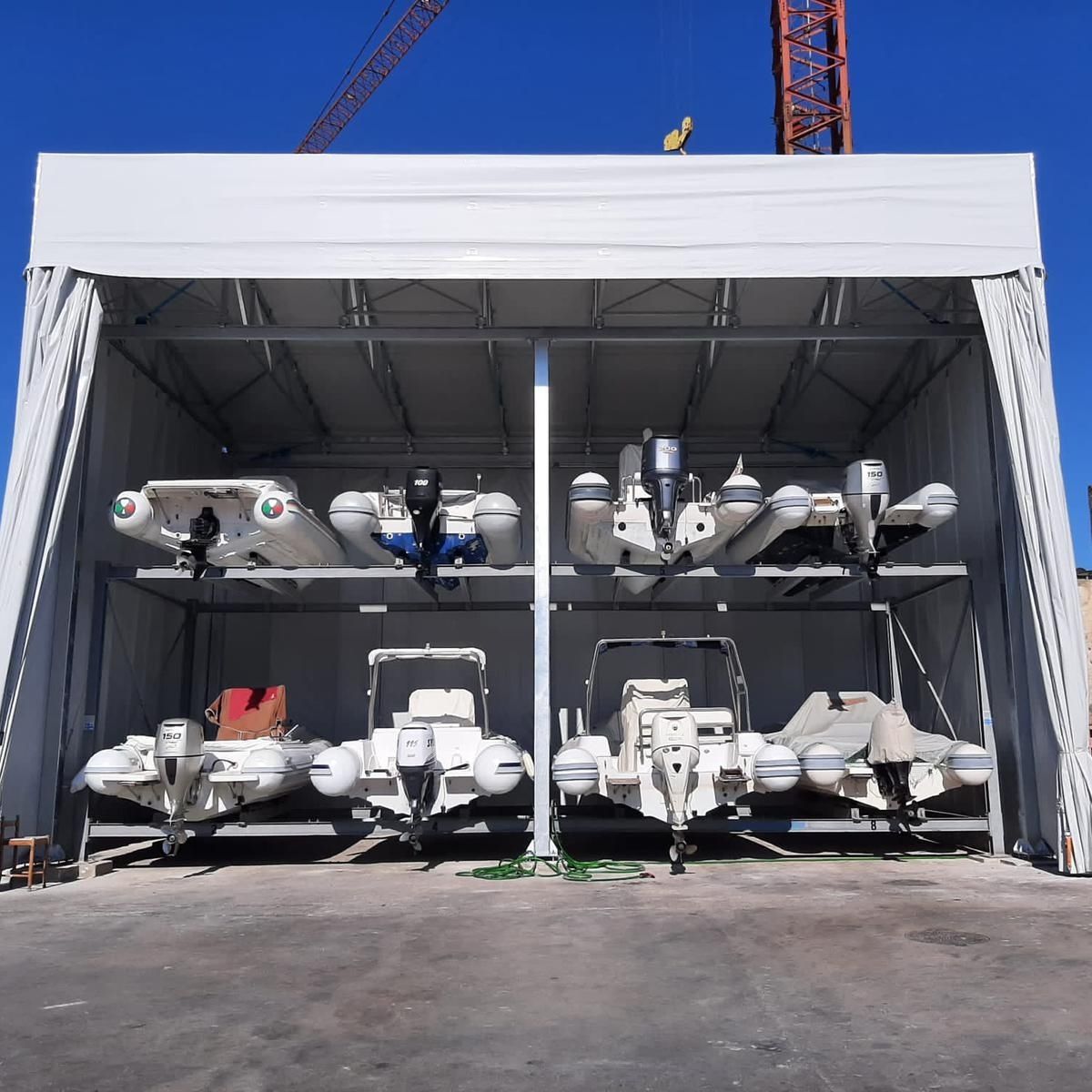 Boat rack - Cabin - Naval Tecno Sud - for dry storage / with roof