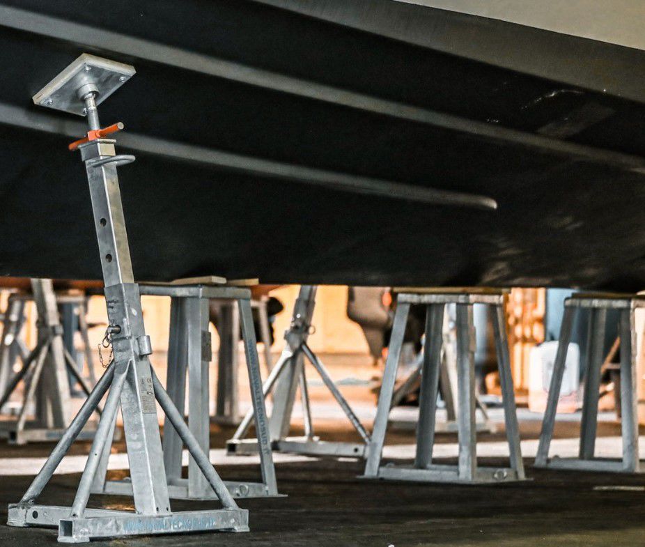 Boat cradle - CIF + TAF5 - Naval Tecno Sud - adjustable / keel