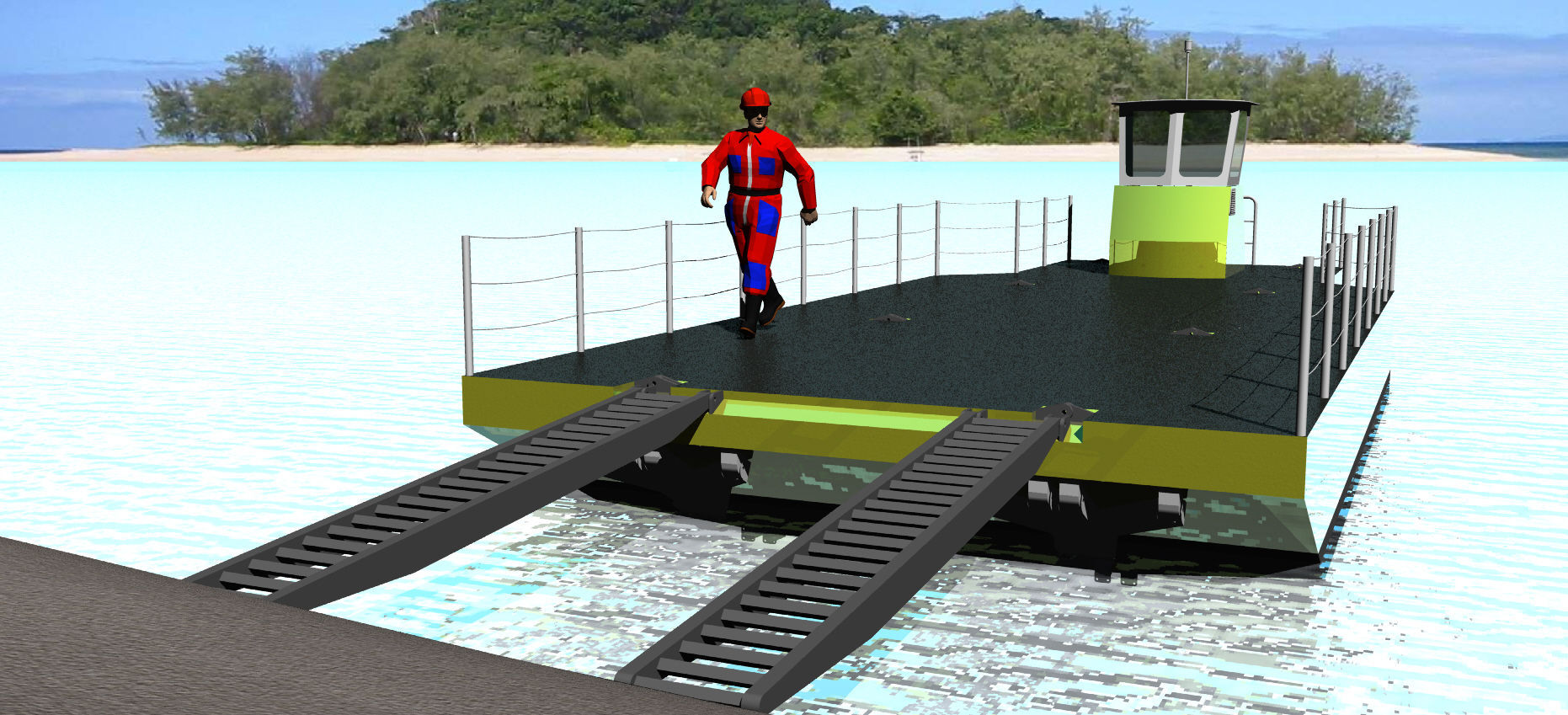 Work barge - Container Barge 1200D - ContainerTug B.V. - aluminum ...