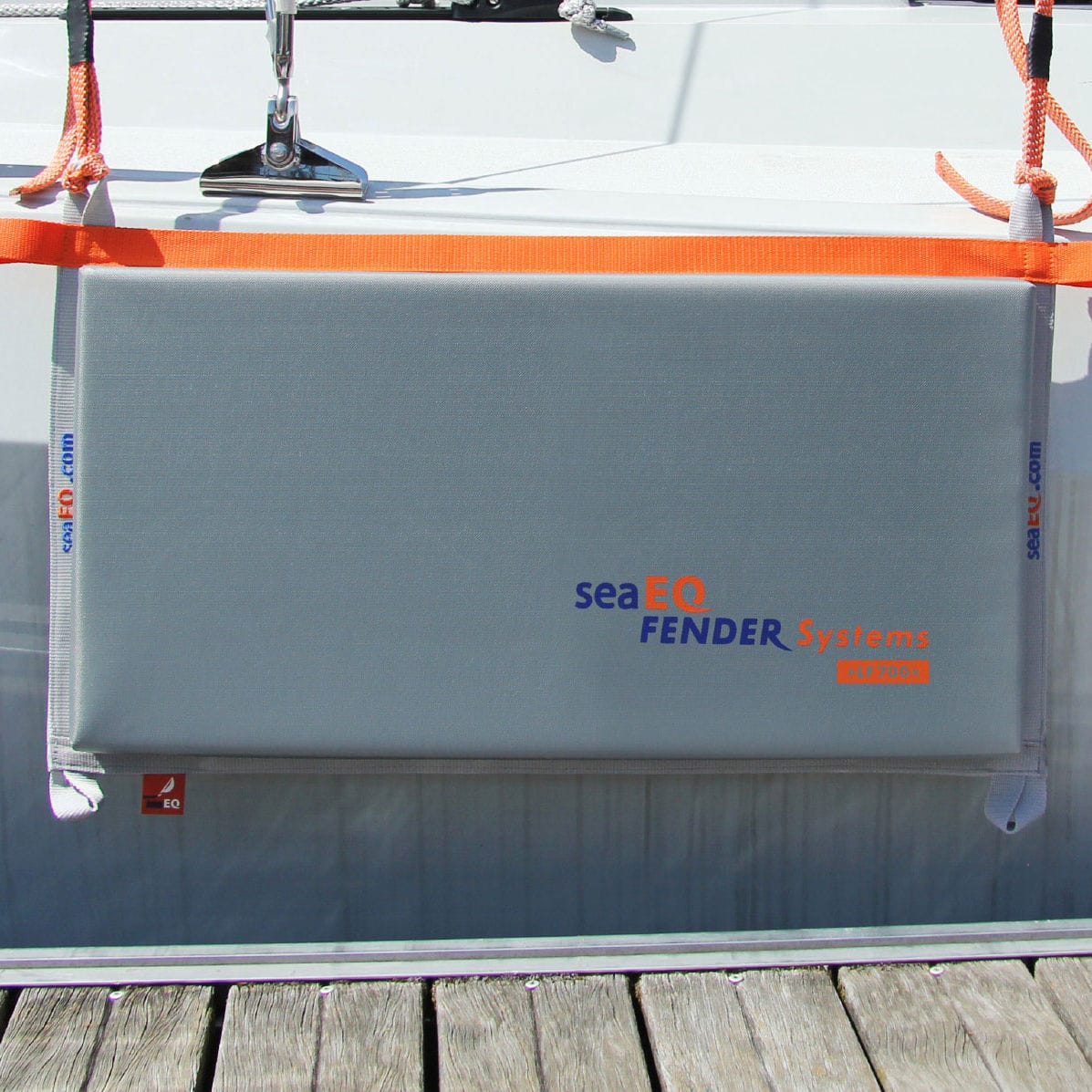 Boat fender - LF 700 mono - seaEQ - flat / black / blue