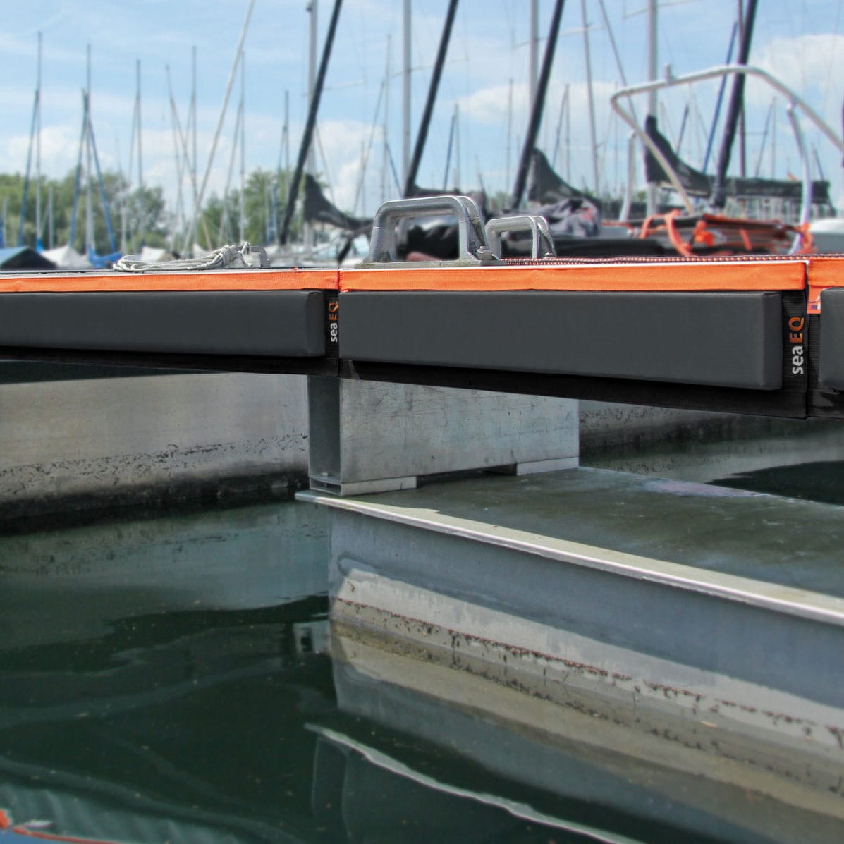 Marina fender - DF 80/10 - seaEQ - for pontoon / rectangular / black