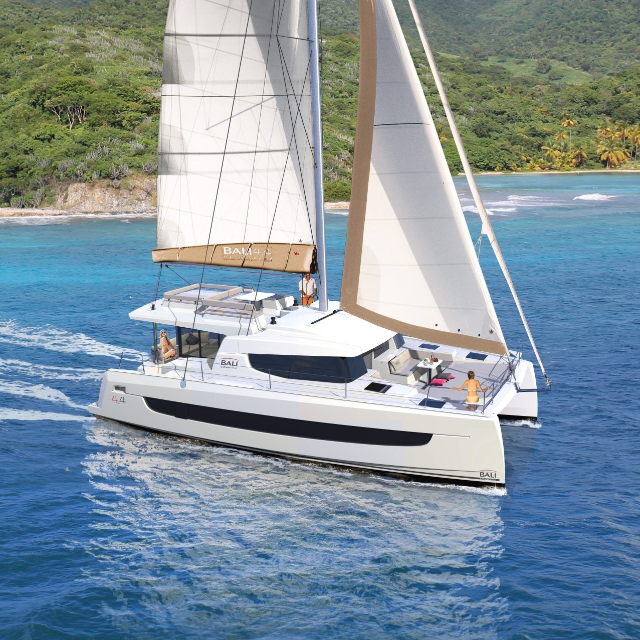 Catamaran - 4.4 - BALI CATAMARANS - cruising / 4-cabin / flybridge