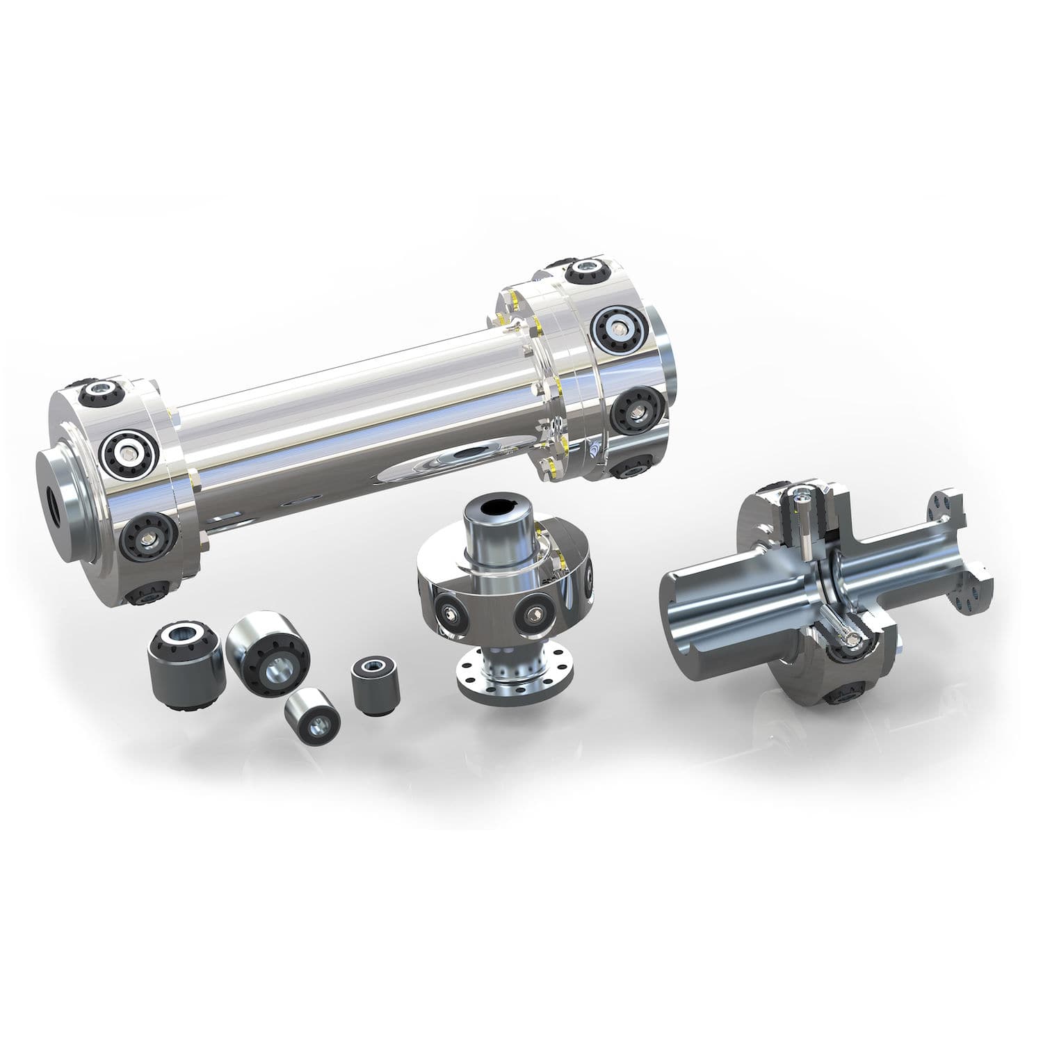 Flexible mechanical coupling - Poseidon Propulsion - for ships / for shafts