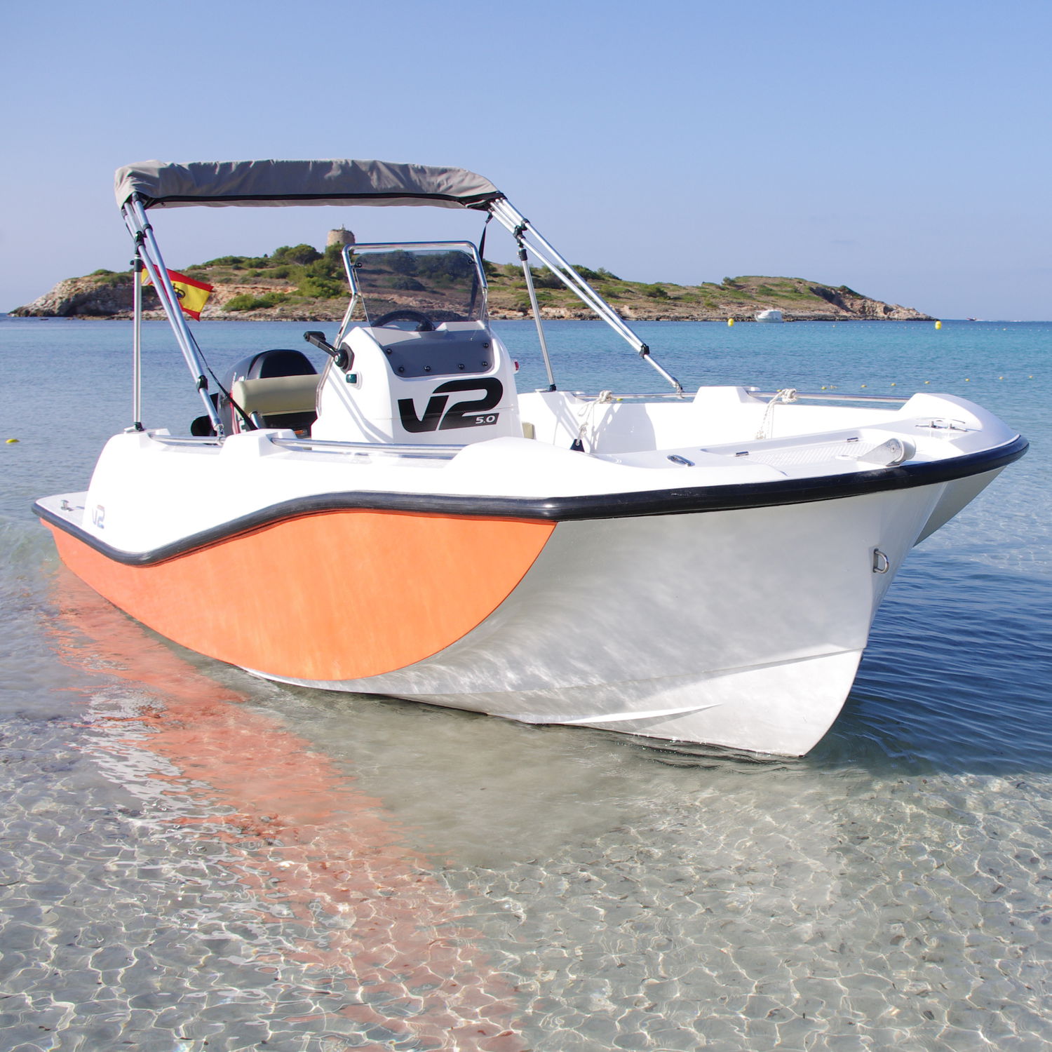 Outboard center console boat - 5.0 - V2 Boats - ski / sport / dive