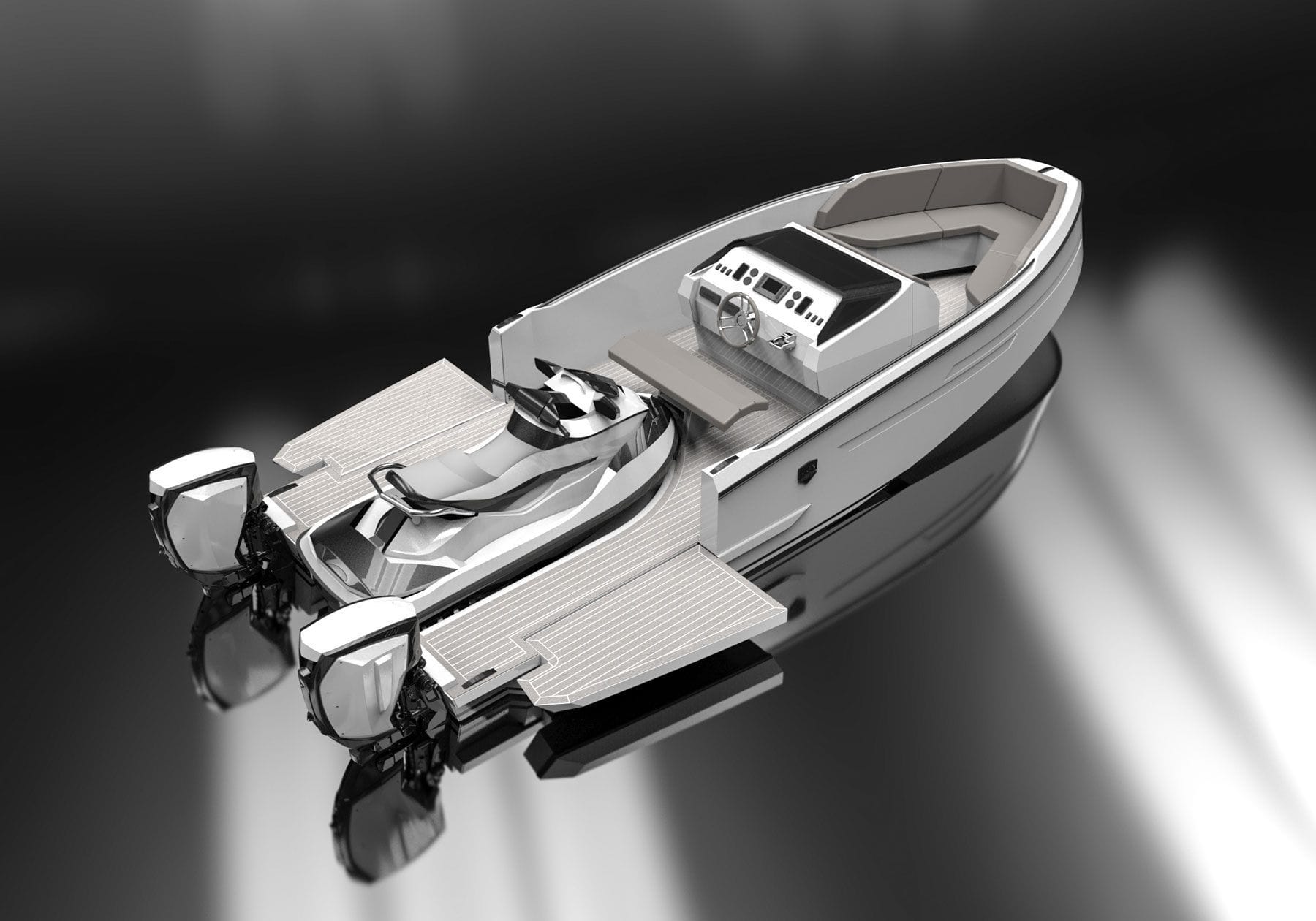 Outboard center console boat - 24 - Icon Craft - twin-engine / center ...