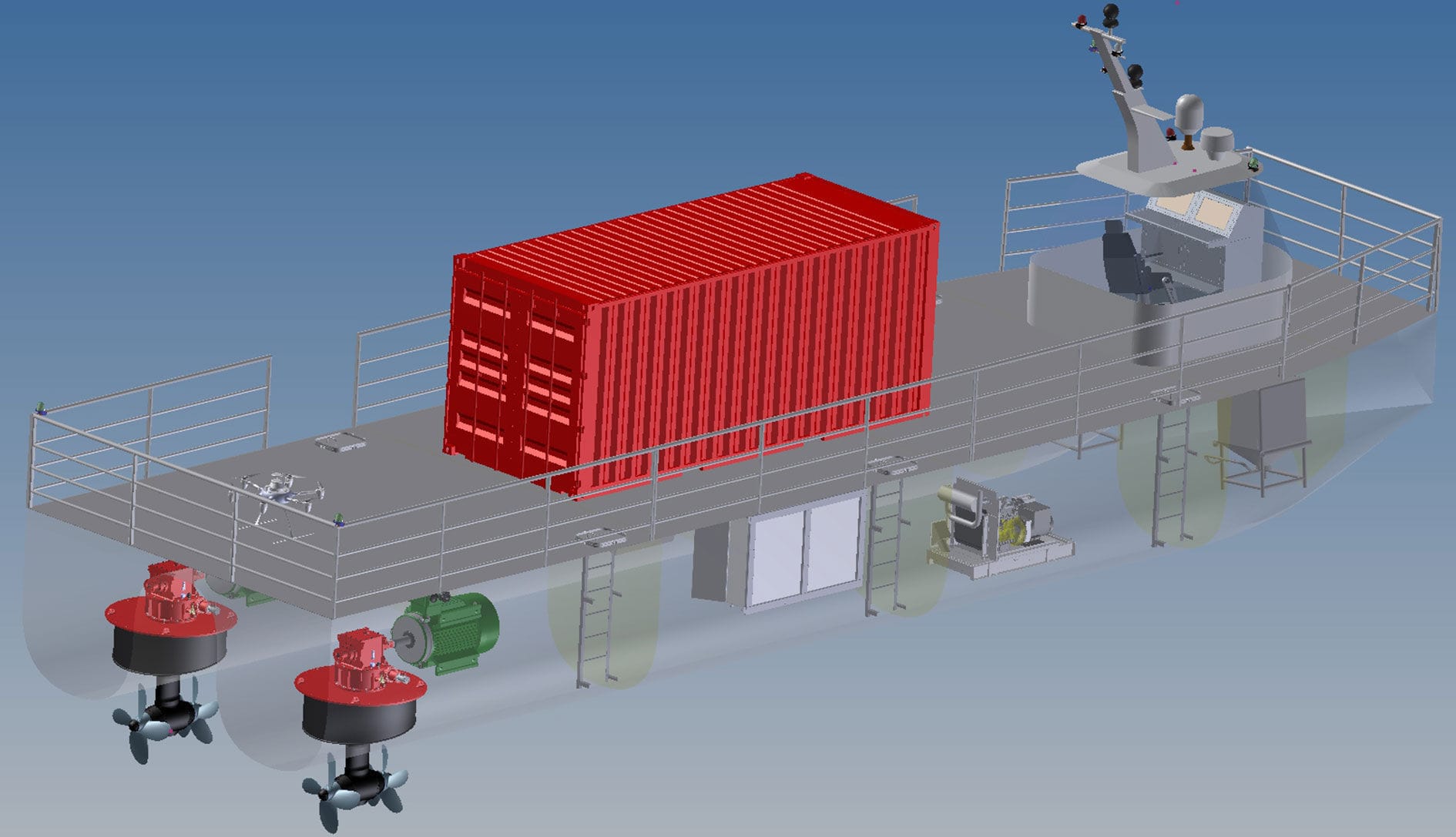 Azimuth thruster - DTLMP - Thrustleader Marine Power System - rudder ...