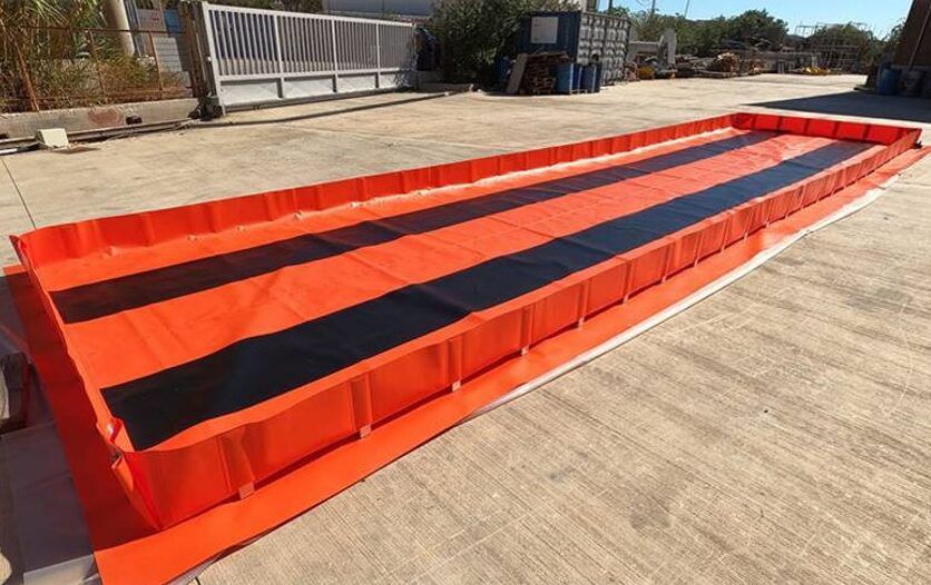 Water tank - Berm - New Naval Ltd. - liquid / temporary storage / PVC