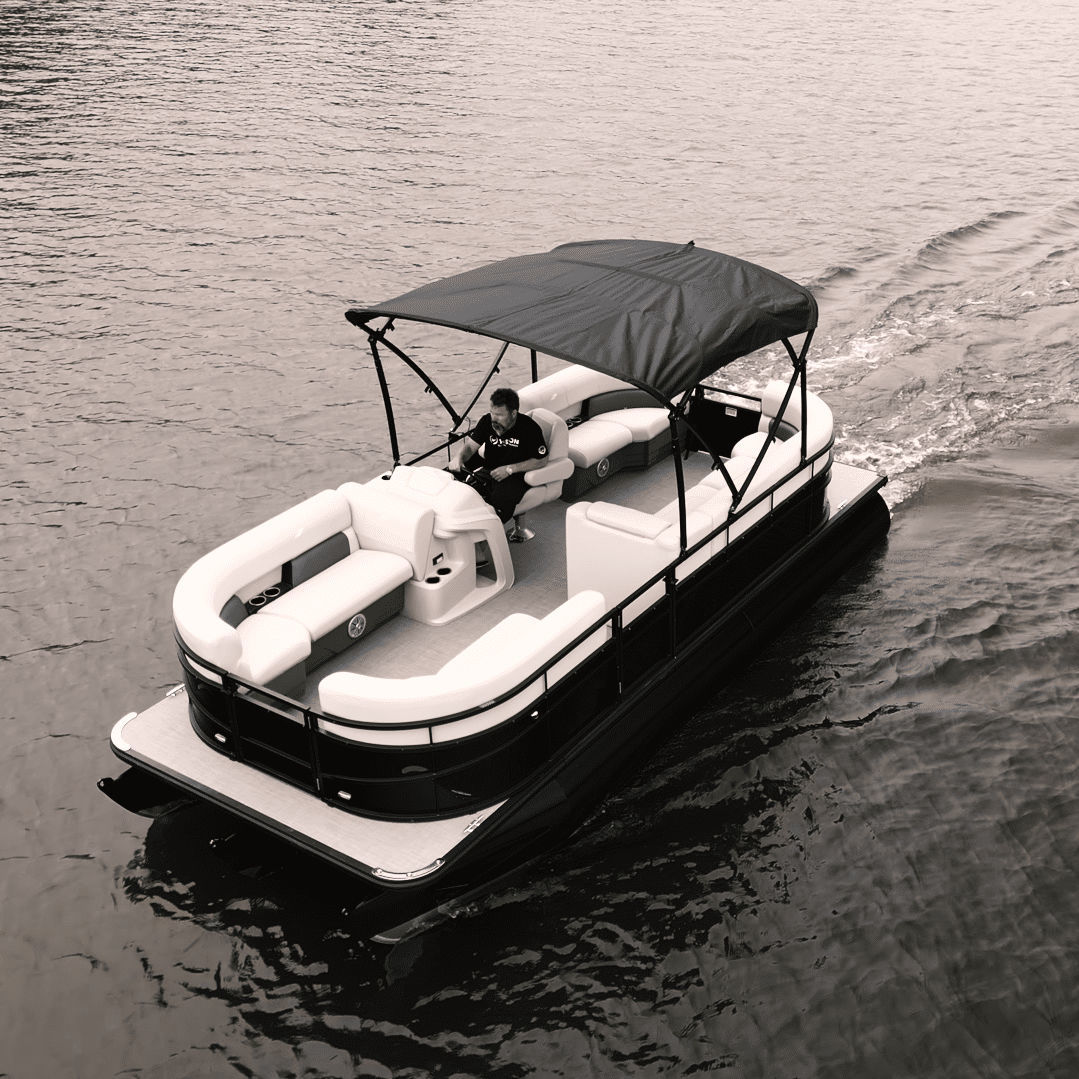 Outboard pontoon boat - WX TRITOON - Vision Marine Technologies ...