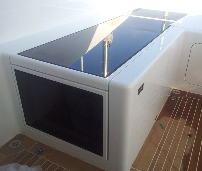 Companionway door - NAUTICOLIVER S.r.l. - for yacht / sliding