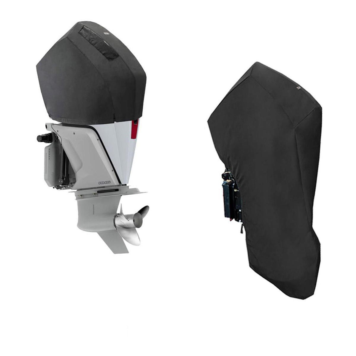 Boat protective cover - M00-P - OCEANSOUTH - outboard motor / black