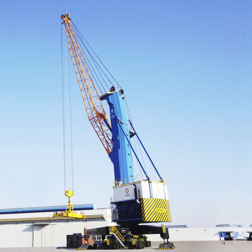 Port crane - GHC series - GENMA SOLUTION - for shipyards / mobile