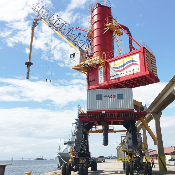 Pneumatic ship unloader - GPU series - GENMA SOLUTION - mobile