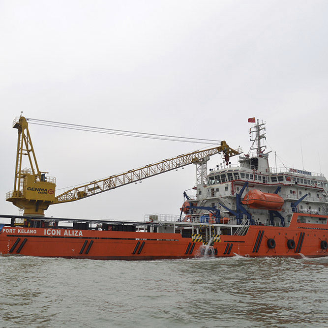 Ship crane - RHL Series - GENMA SOLUTION - for heavy loads / offshore