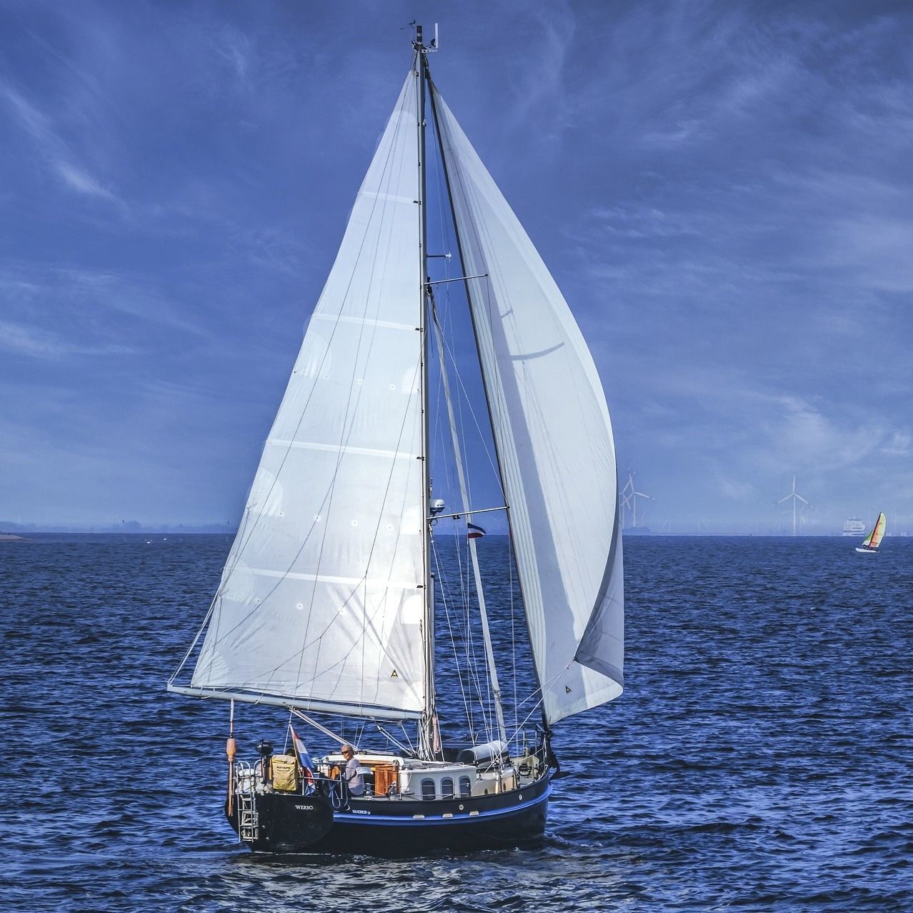 Sailboat bowsprit - WoodSpars - wooden / bermuda rig