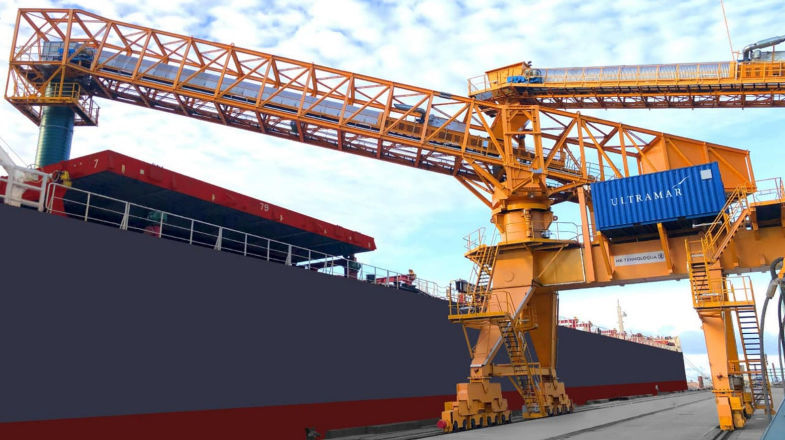 Conveyor ship loader - SL-1800 - NK TEHNOLOGIJA - floor track