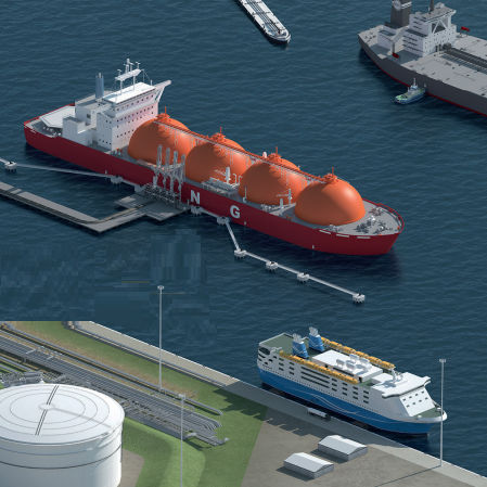Ship-to-shore safety link LNG transfer system - iMSL - Mampaey Offshore ...