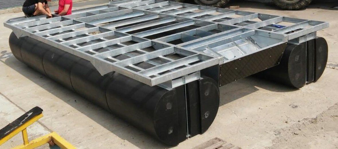 Floating pontoon - UHP - for floating houses / rotation-molded