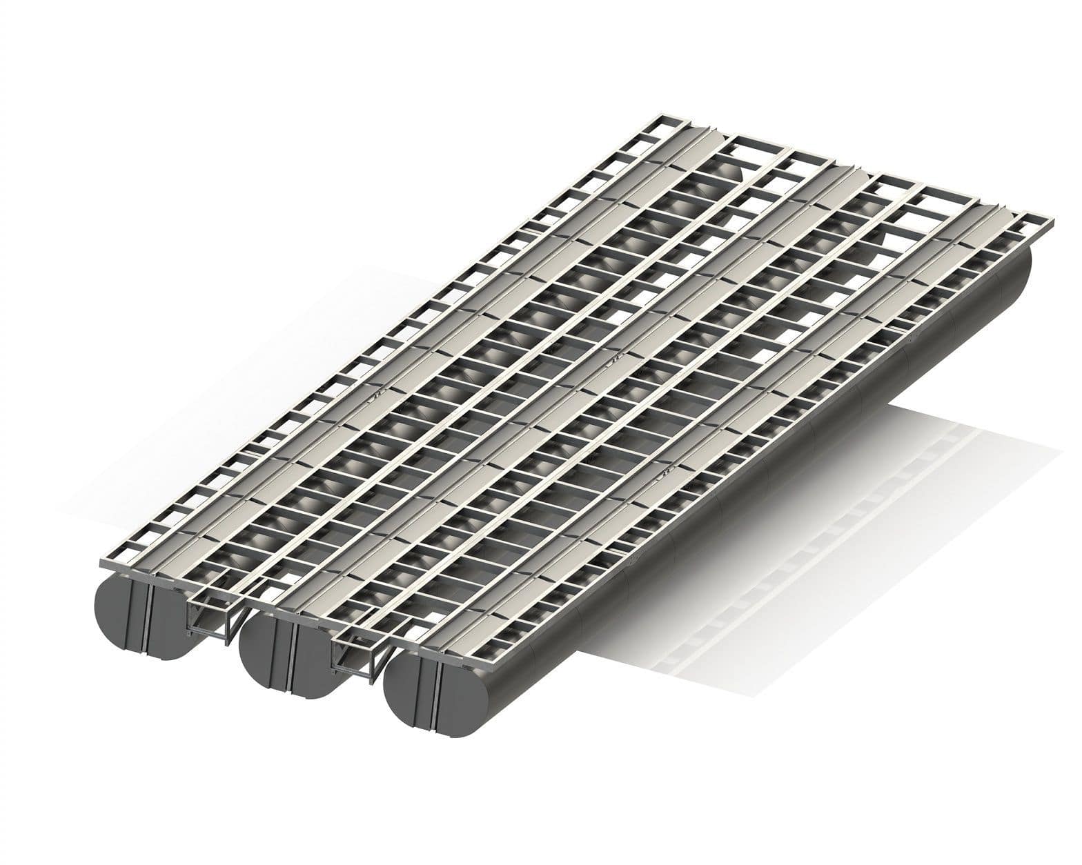 Floating platform - UHP - for houseboats / foam-filled