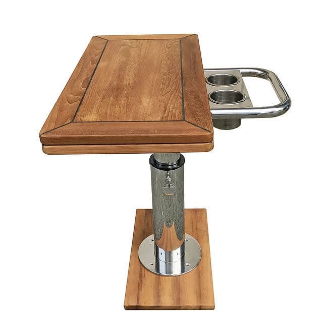 Boat table - July T - Mia Marin - folding / adjustable / teak